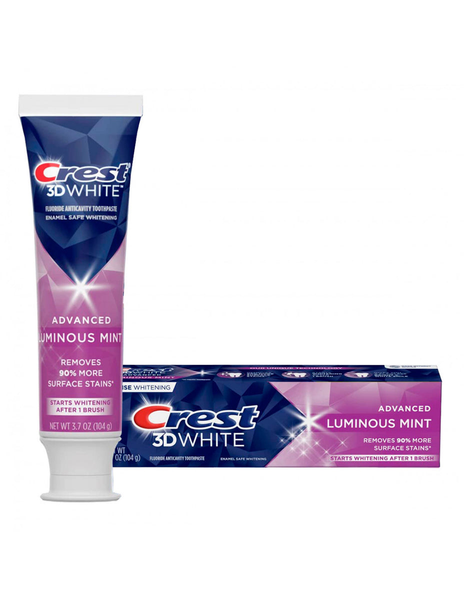 Crest 3D White Toothpaste - Advanced Luminous Mint - Teeth Whitening ...